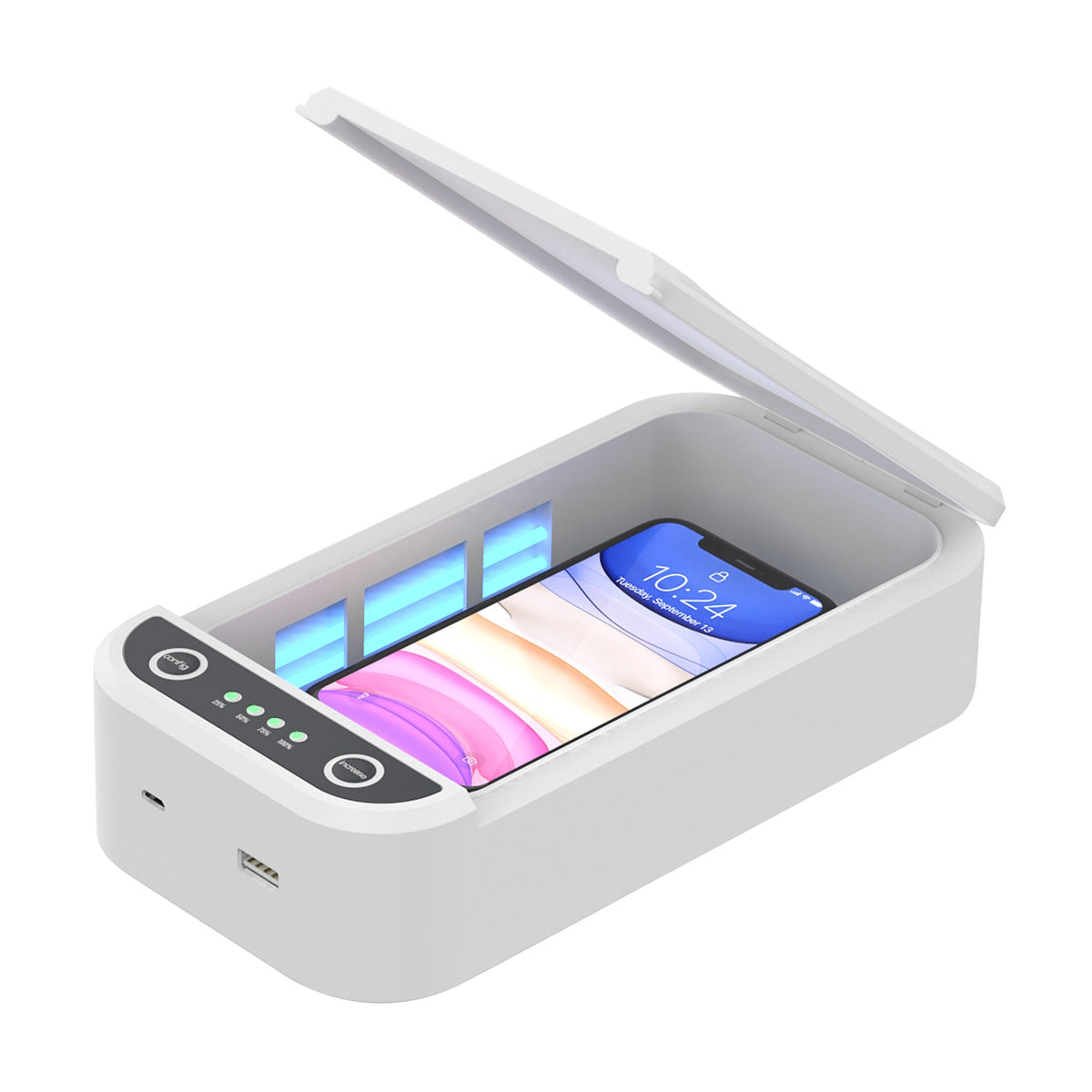 Extra Large UV Sanitizer Box w/USB Charging Port – Tuesday Morning
