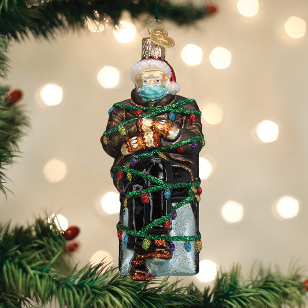 Bernie Sanders Mitten Meme Christmas Ornament 5x2.5x2.25 Inches ...