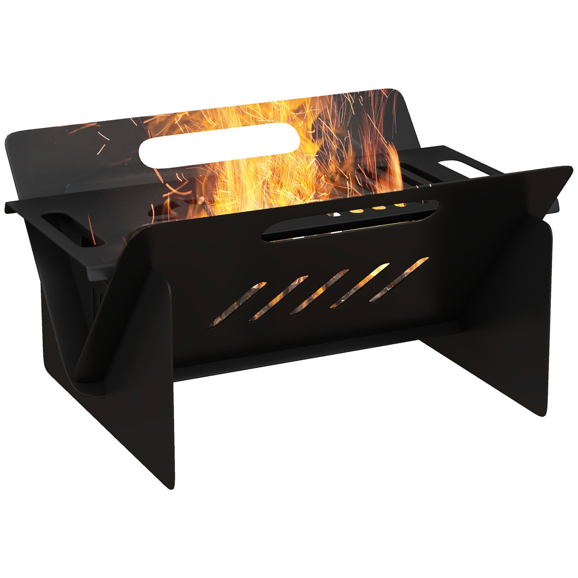 Tabletop Portable Concrete Fire Pit, Mini Fire Pit Smokeless Fire Bowl ...