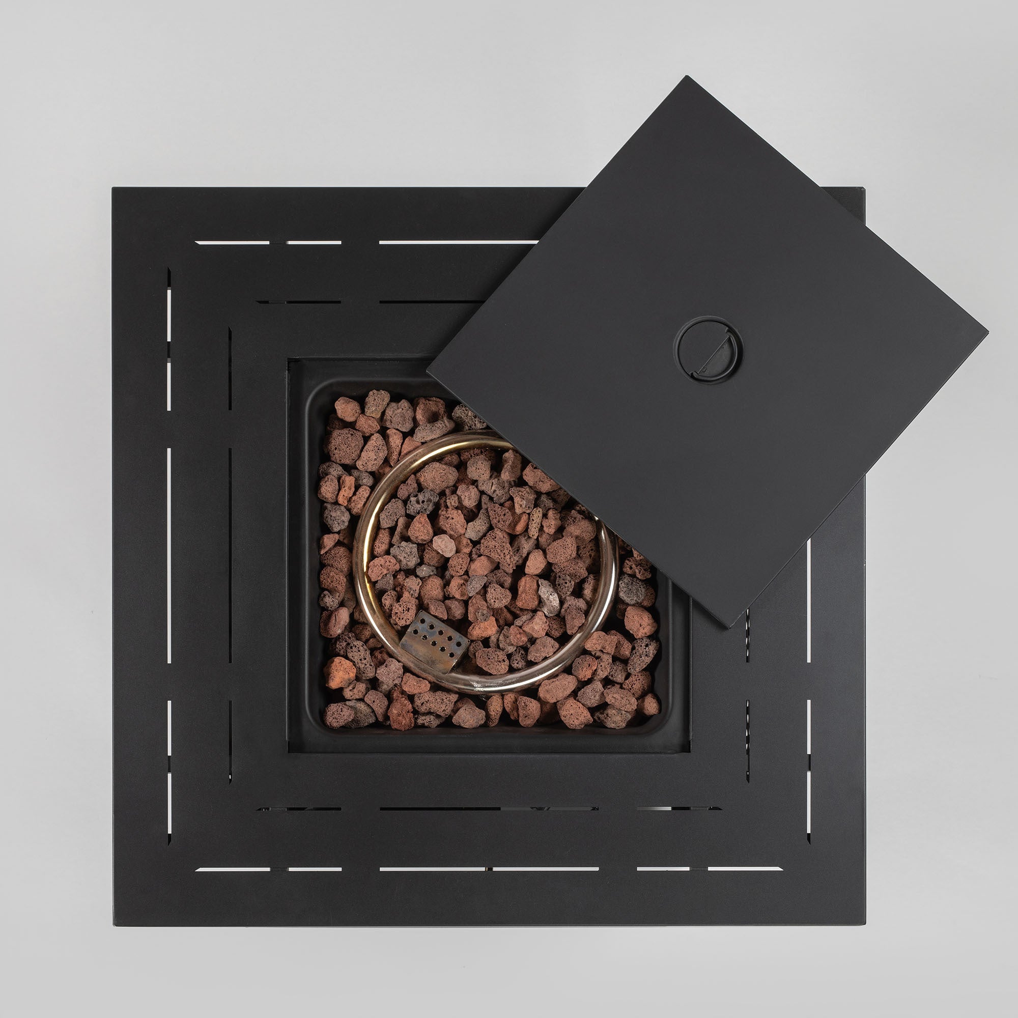 28inch Wicker Square Fire Pit Table - Tuesday Morning