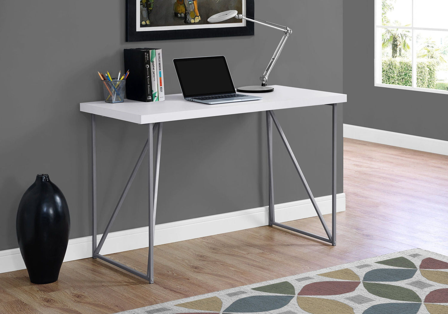 Computer Desk For Home Office Laptop, Contemporary & Modern - White ...