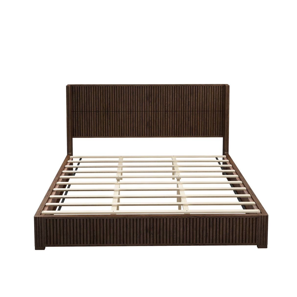 Platform Bed Frame With Headboard, Floor Standing Design – Tuesday Morning