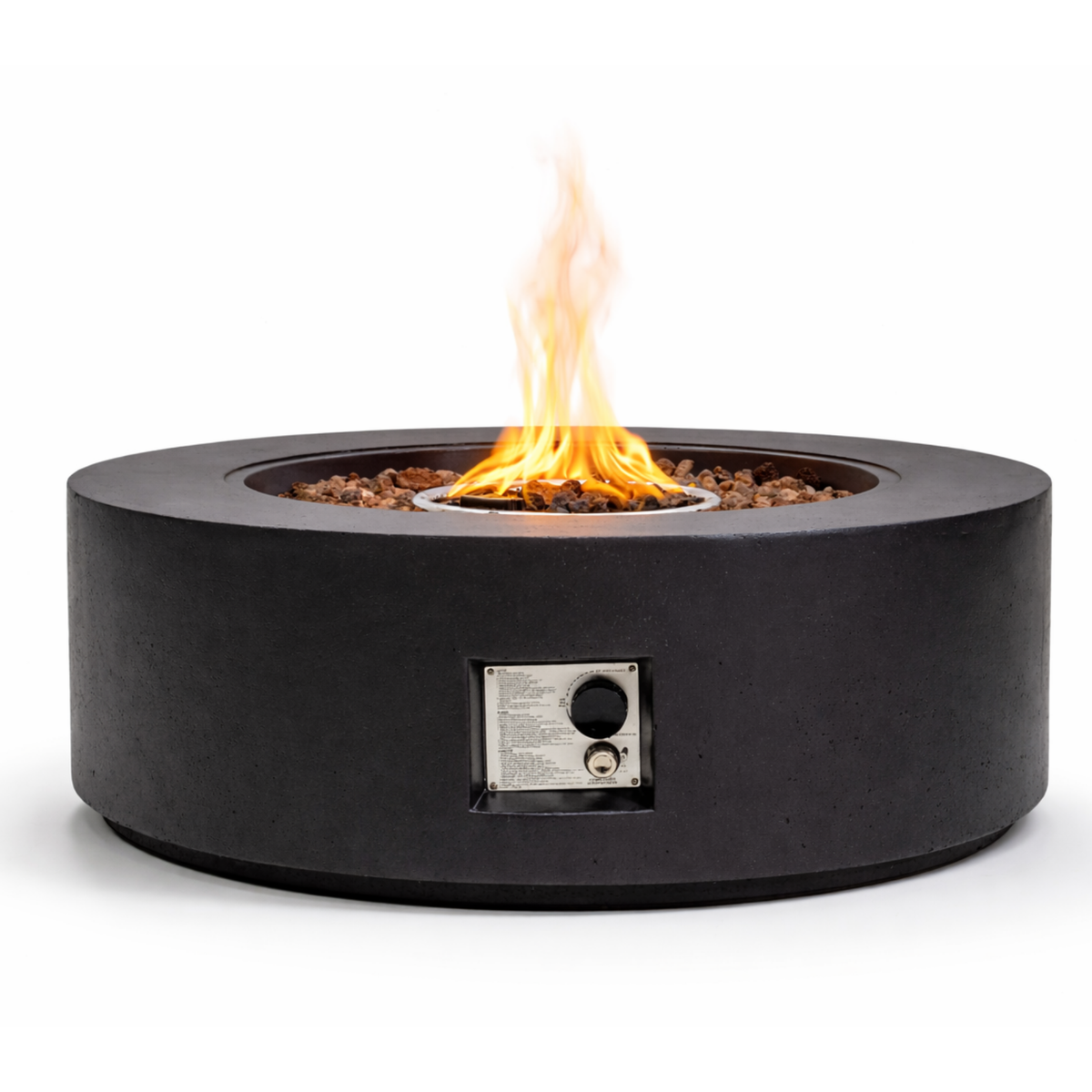 40' Round Outdoor Propane Fire Pit Table by HouseOfZazla – Tuesday Morning