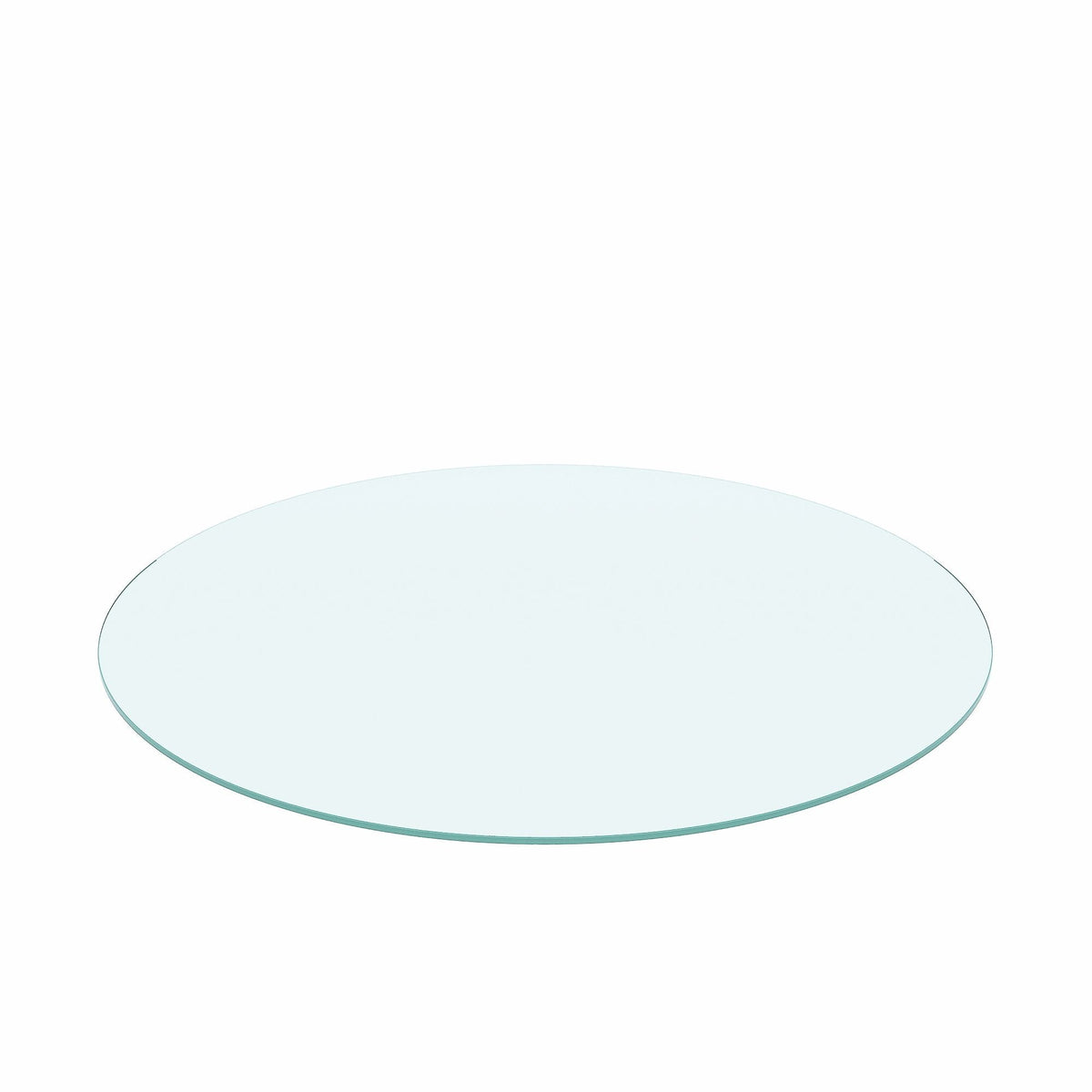 20" Round Tempered Glass Table Top Clear Glass 1 / 4" Thick Flat Polis ...