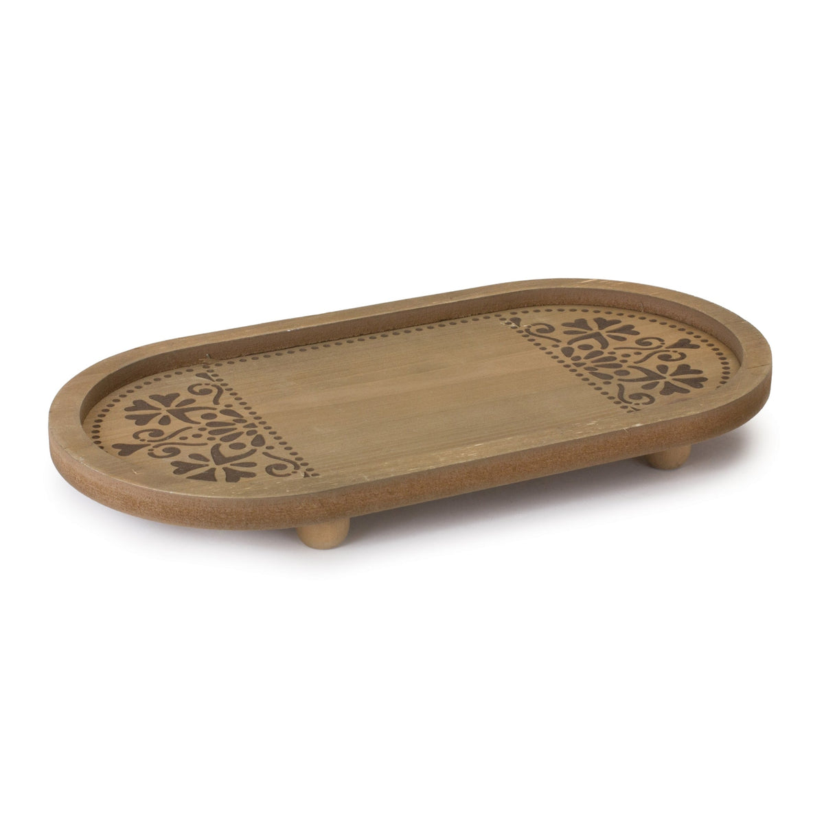 Ornate Wood Tray Set of 2 - Stylish Serving Trays – Tuesday Morning
