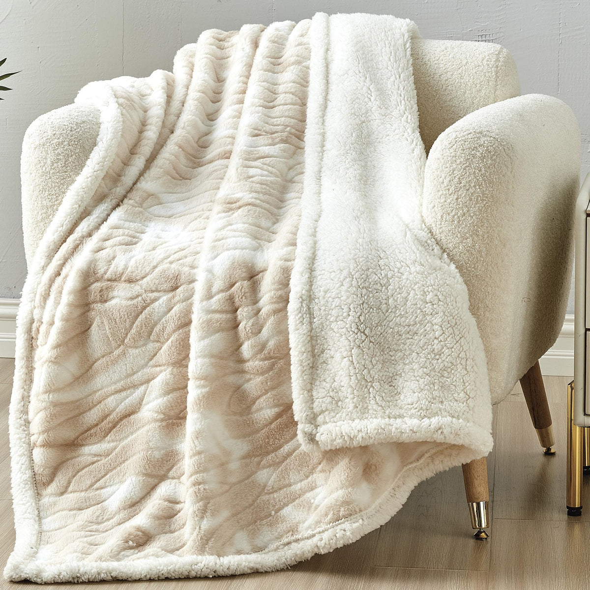 Faith, Hope, Love Home Decor Alaska Faux Fur Shaggy Plush Sherpa Throw ...