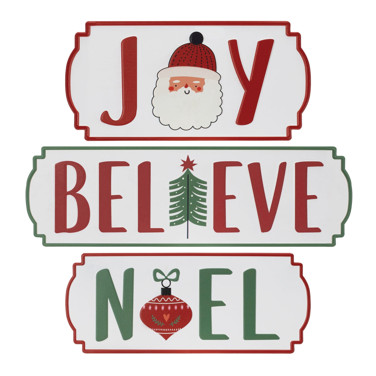 Metal Holiday Sentiment Plaque (Set of 3) – Tuesday Morning
