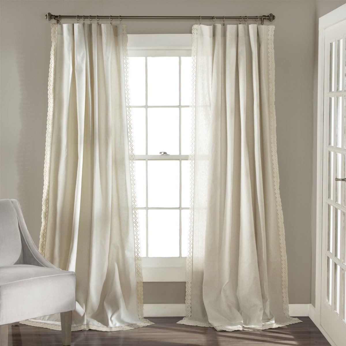 Rosalie Faux Linen Window Panel Set – Tuesday Morning