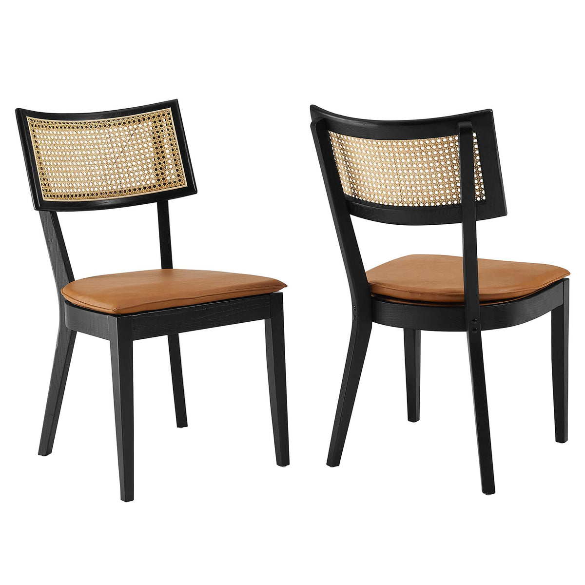 Caledonia 2-Piece Vegan Leather Wood Dining Chairs by Modway – Tuesday ...