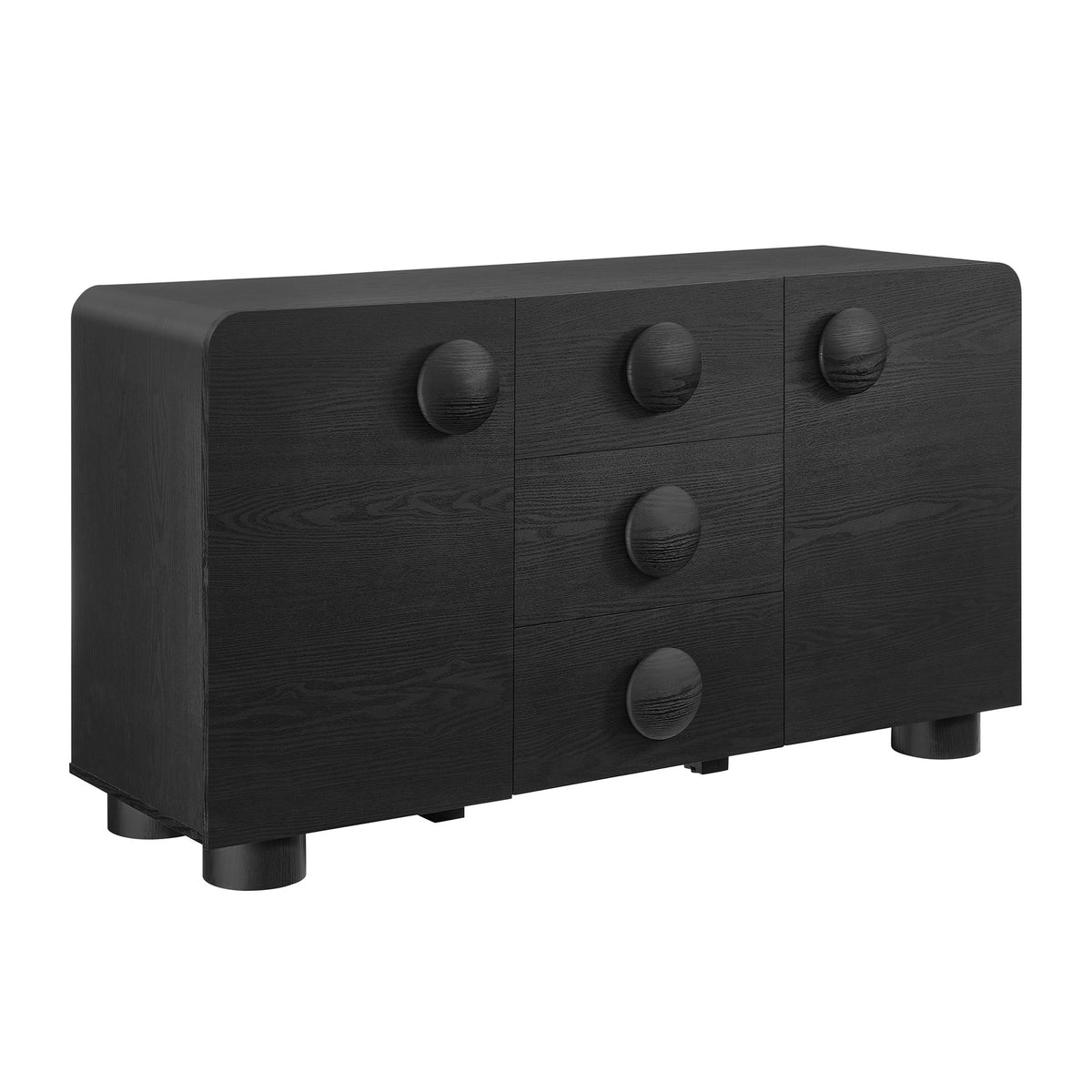 Sonnet 57" Sideboard Storage Cabinet with Wood Grain Laminate – Tuesday ...