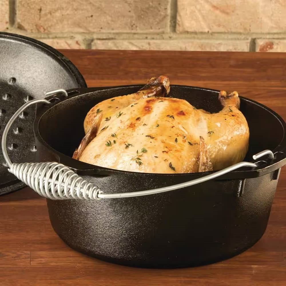 5-Quart Seasoned Cast Iron Dutch Oven with Lid and Handle – Tuesday Morning