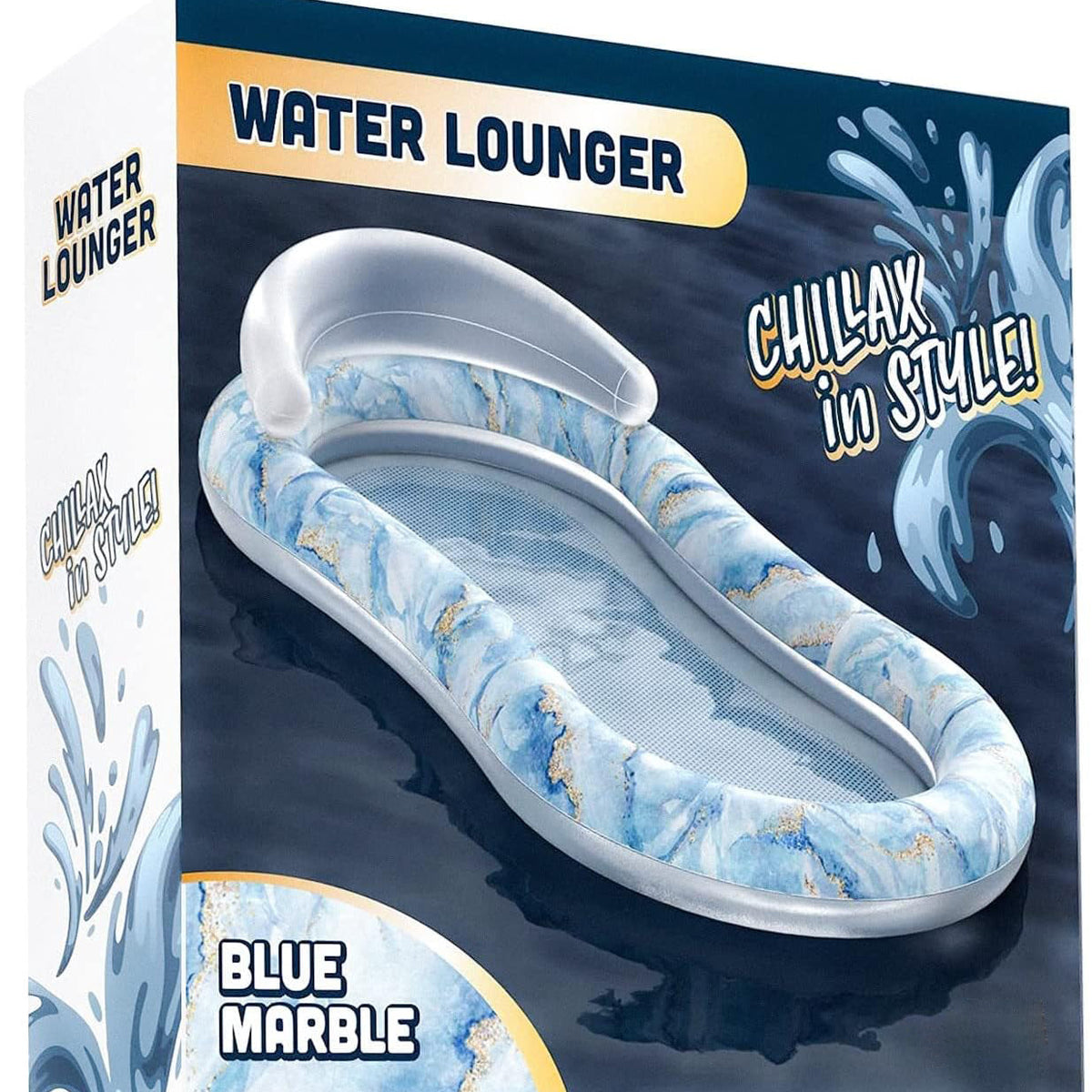 Pool Floaties Adult Size, Heavy Duty Raft Water Lounger Recliner Infla ...
