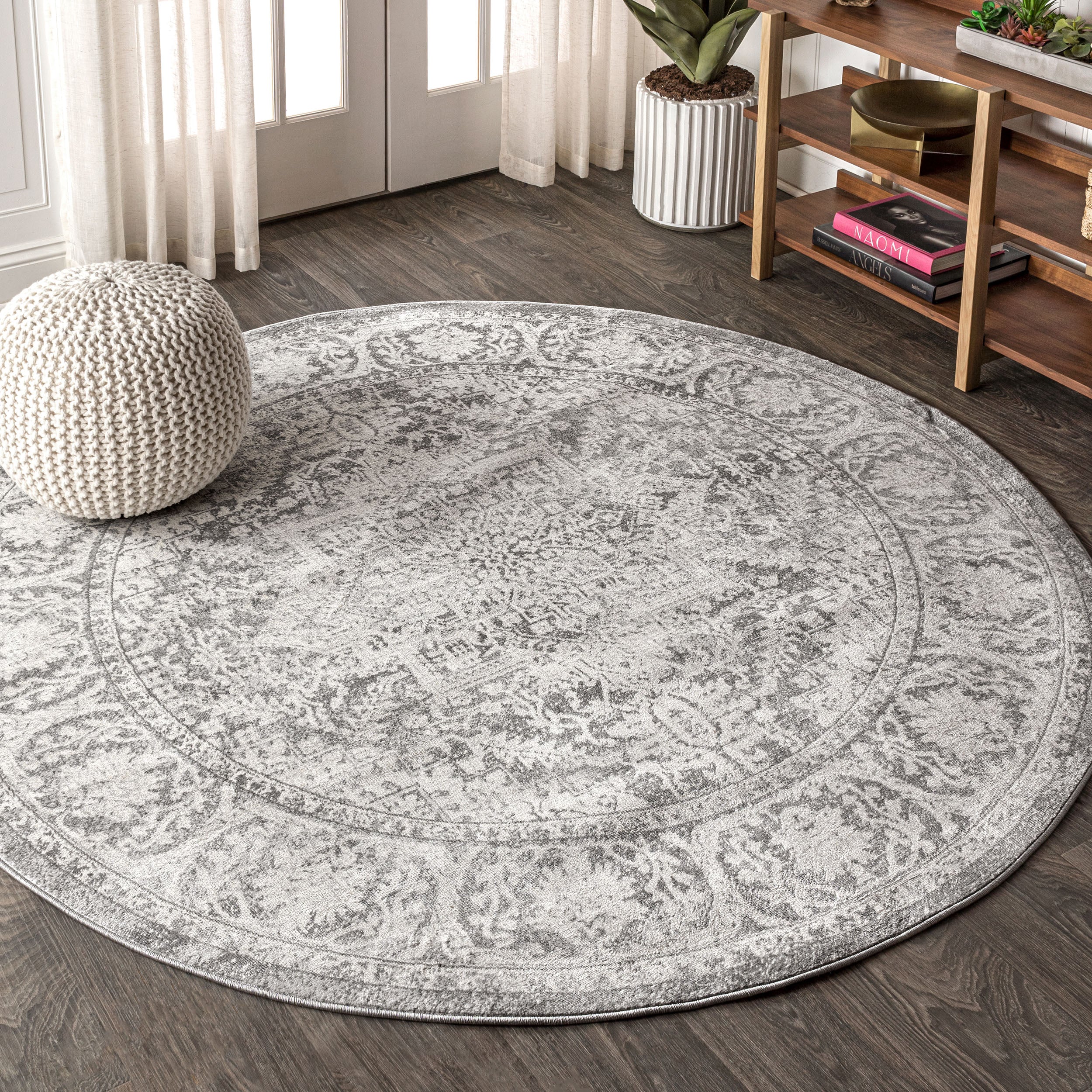 Modern Persian Vintage Medallion Round Area Rug - Tuesday Morning