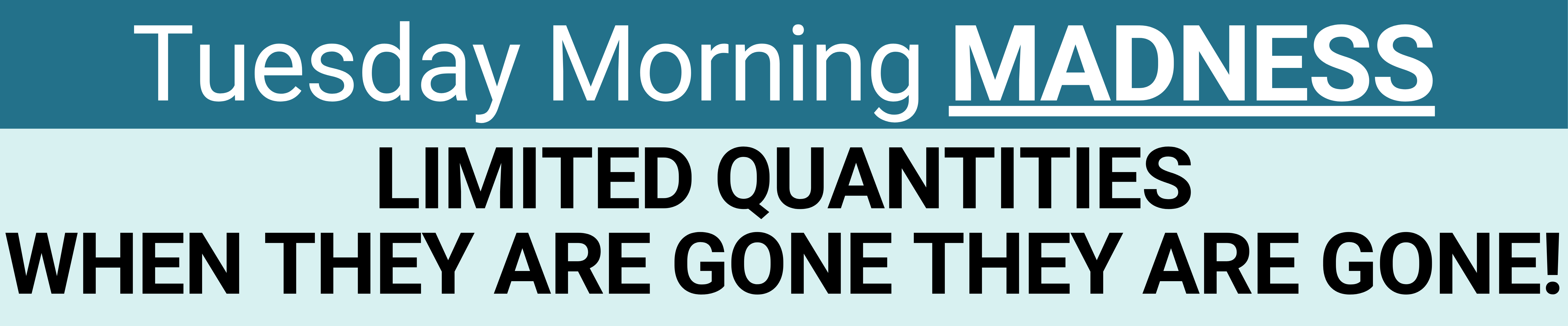 Tuesday Morning Madness