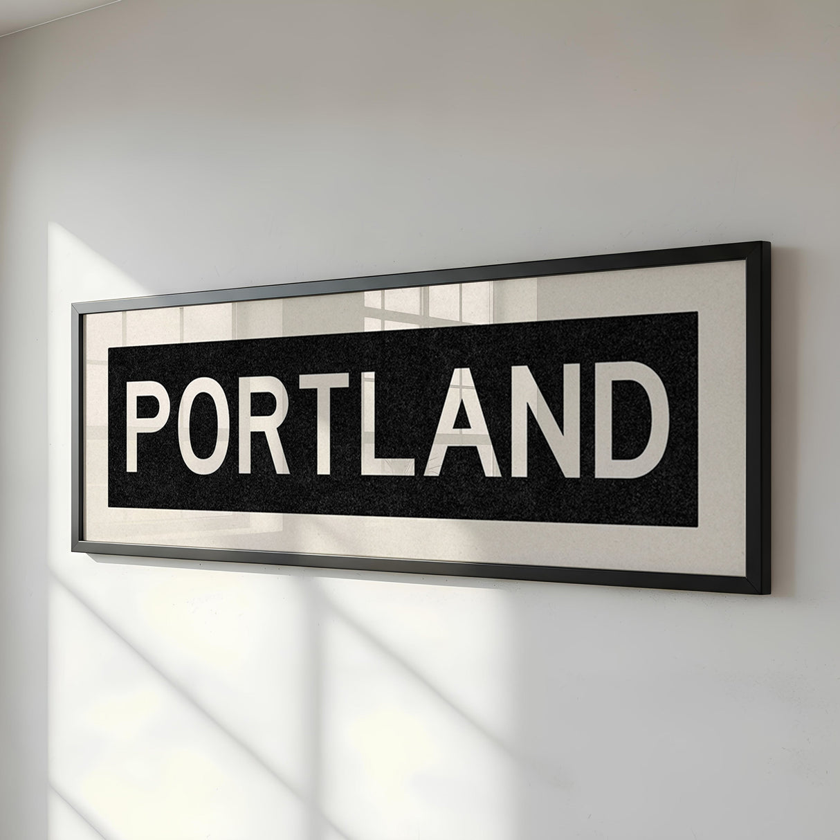 Framed Portland Oregon Bus Scroll – Tuesday Morning