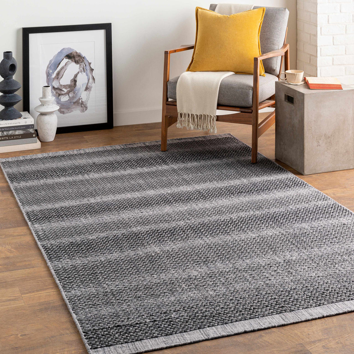 Yong Hand Loomed Gray Indoor & Outdoor Rug - Clearance – Tuesday Morning