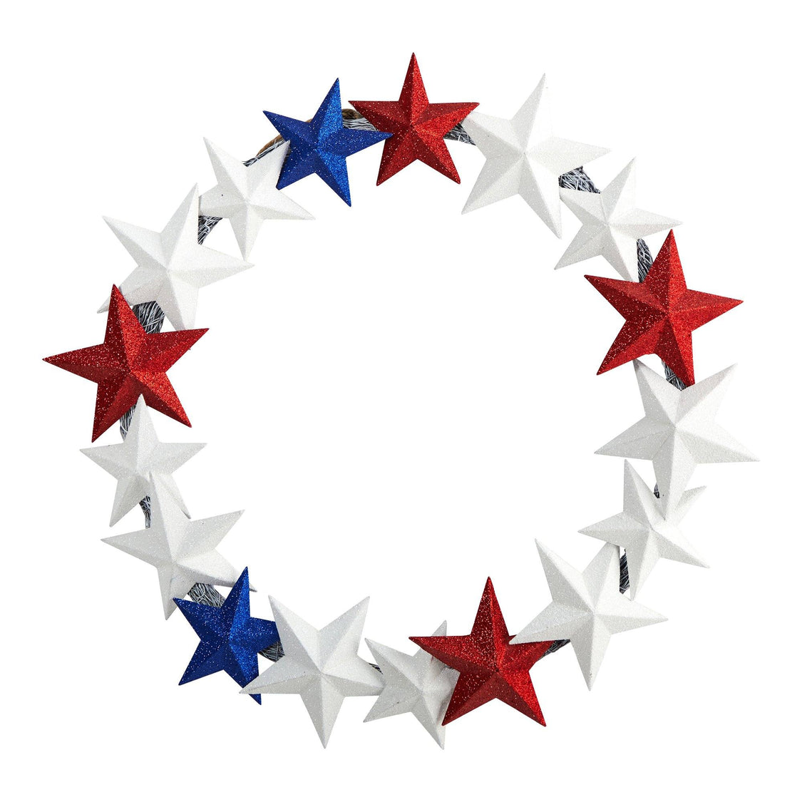 21” Americana Wreath with Stars Red White and Blue – Tuesday Morning
