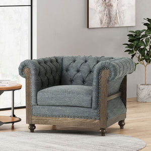 Everly Tufted Accent Club Chair - Tuesday Morning