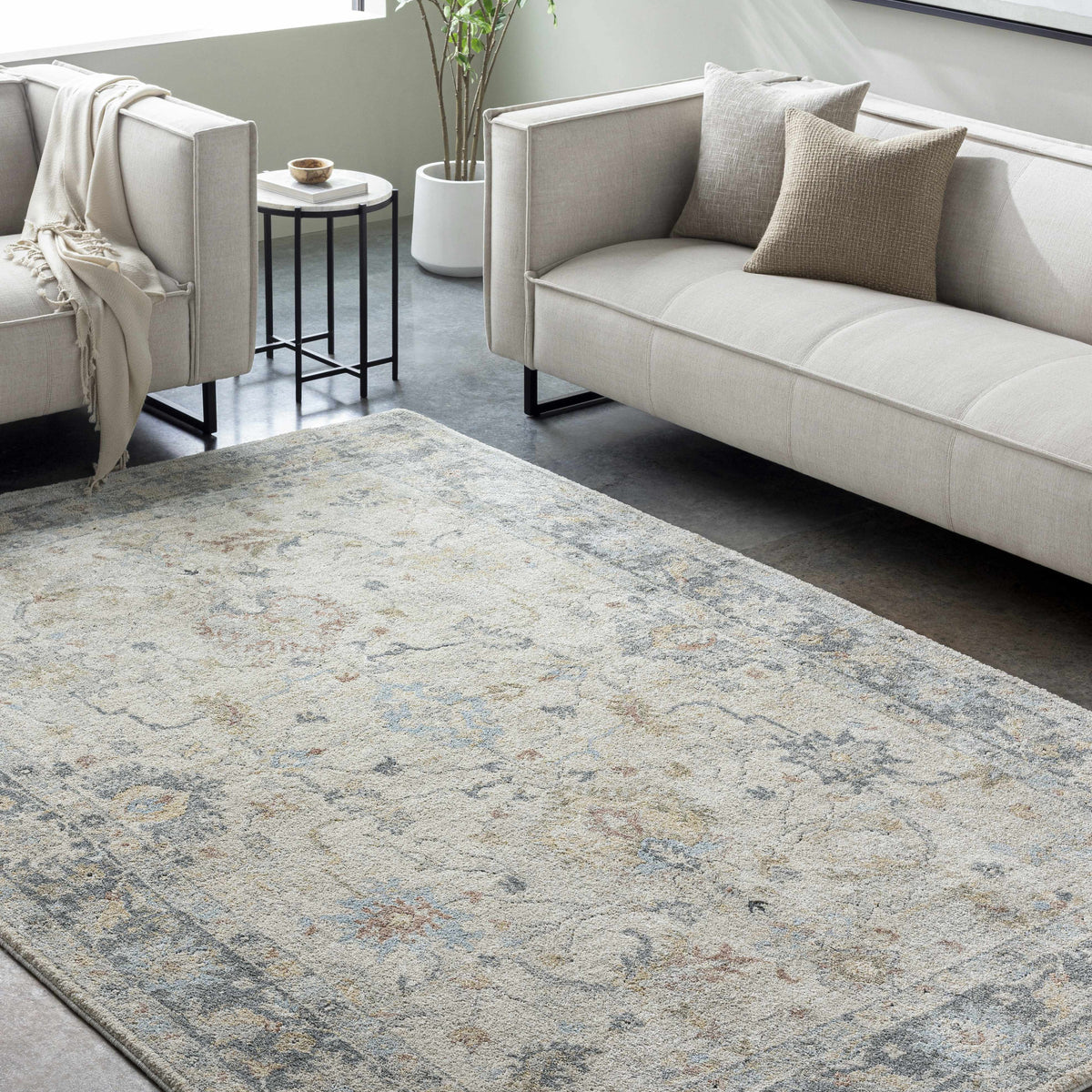 Ahmaud Beige & Light Gray Thick Lu x e Area Rug – Tuesday Morning