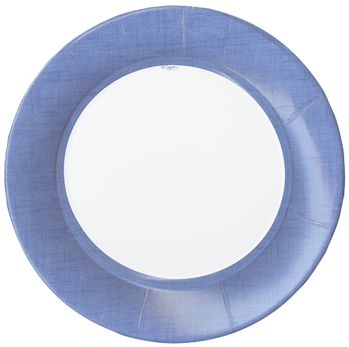Linen Border Paper Salad Plates in Blue II - 8 Per Package – Tuesday ...
