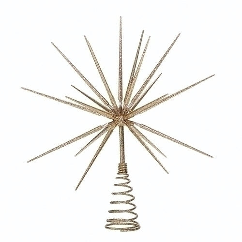 Gold Burst Tree Topper with Spike on Spring - 15 inch – Tuesday Morning